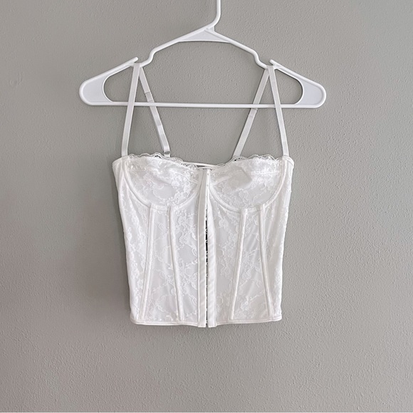 Tops | Nwot White Lace Corset Top | Poshmark